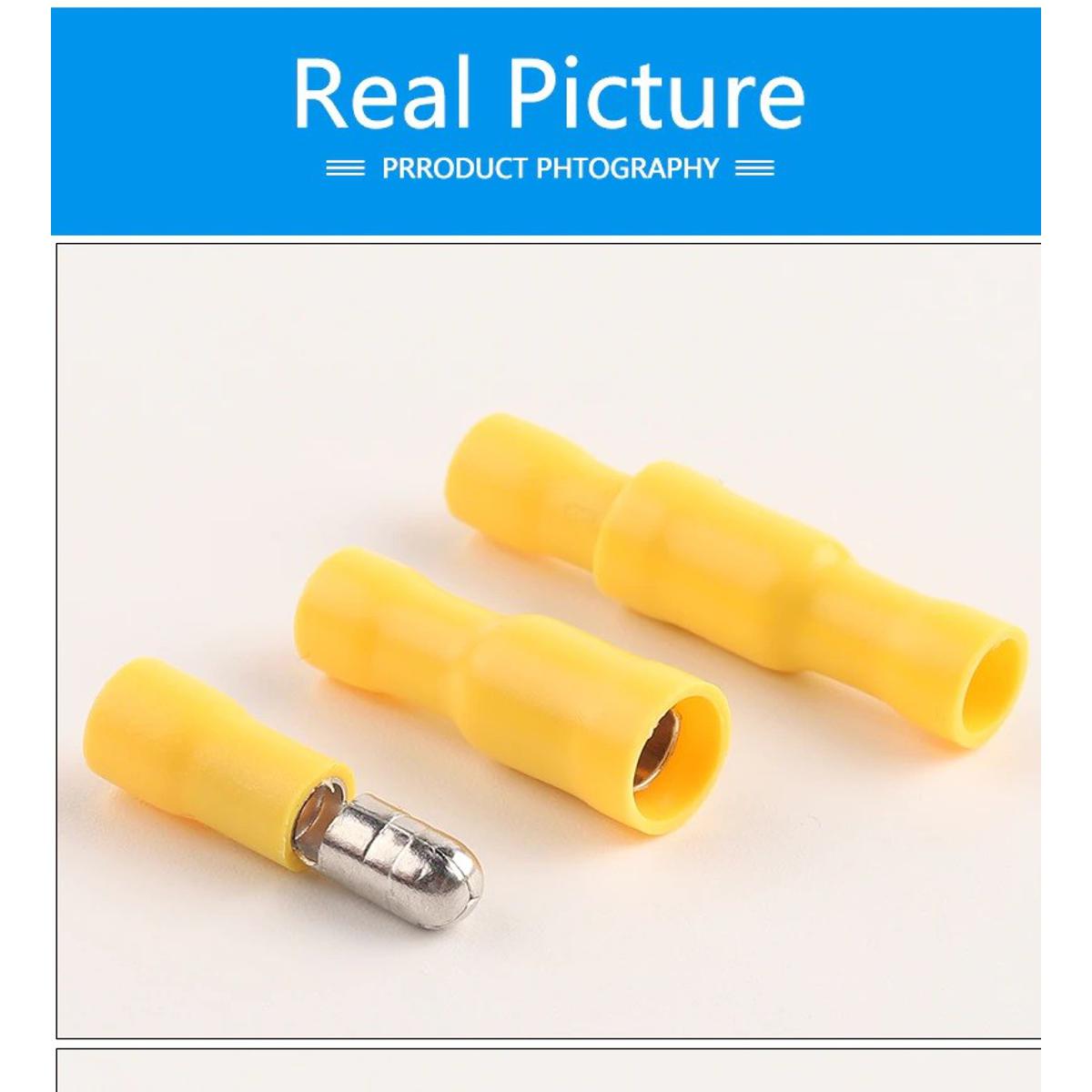 Pack of 20 pcs (10Pairs) 4mm (14-12 AWG) MPD+FRD PVC Round Shaped ...