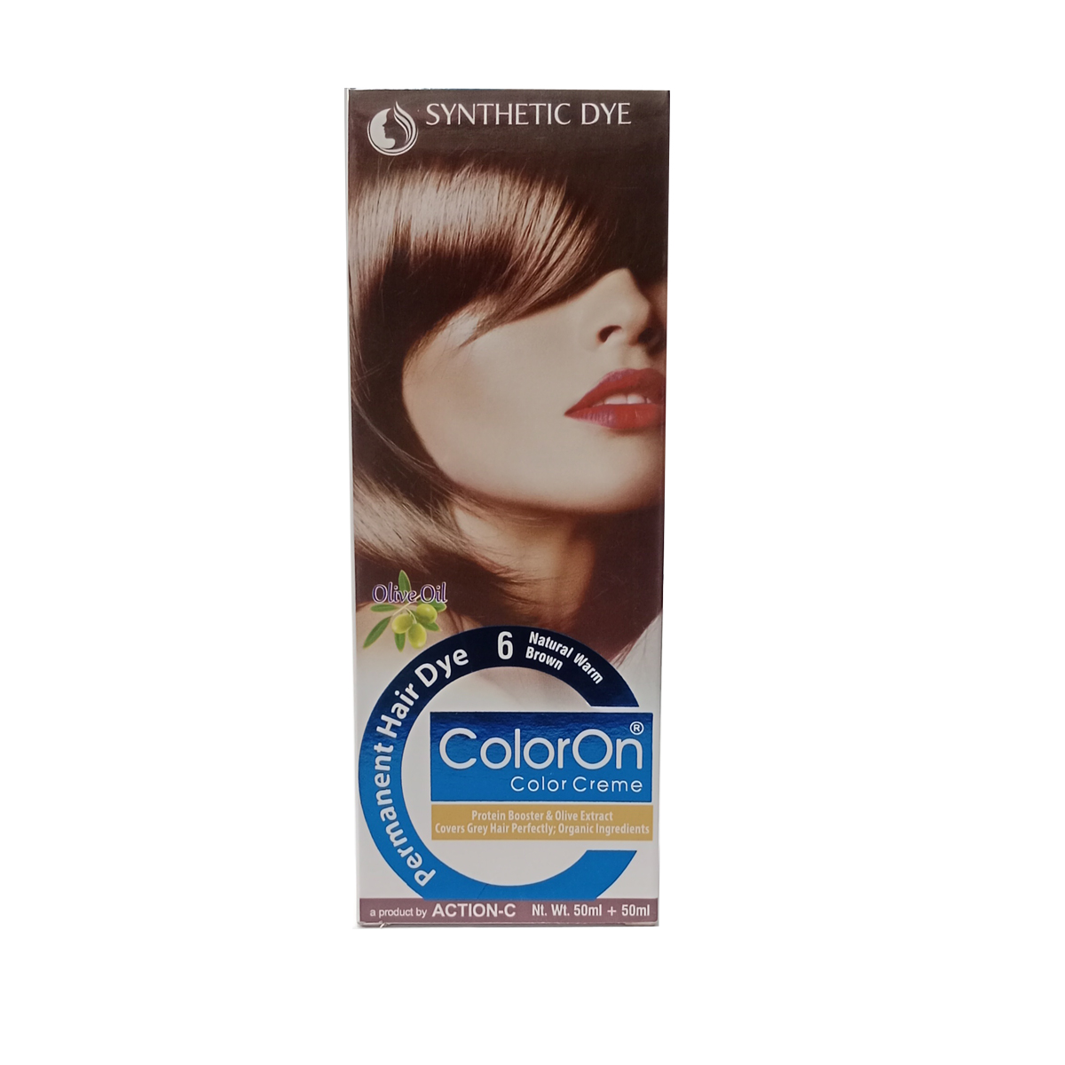 ColorOn Synthetic Dye Hair Permanent Hair Color - Shade 6 (Natural Warm ...