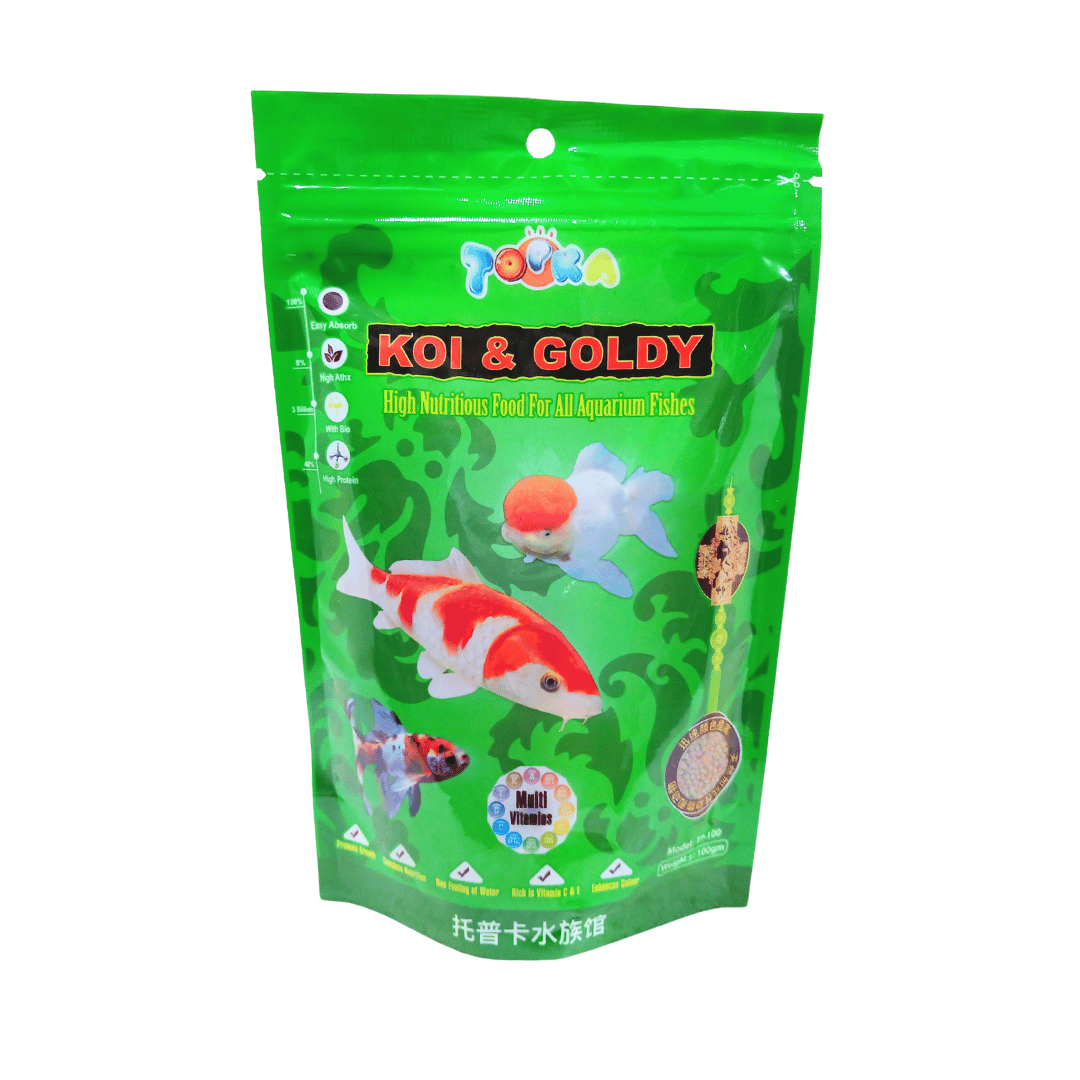 Koi & Goldy - 100g Fish Food - Green Color | Daraz.pk