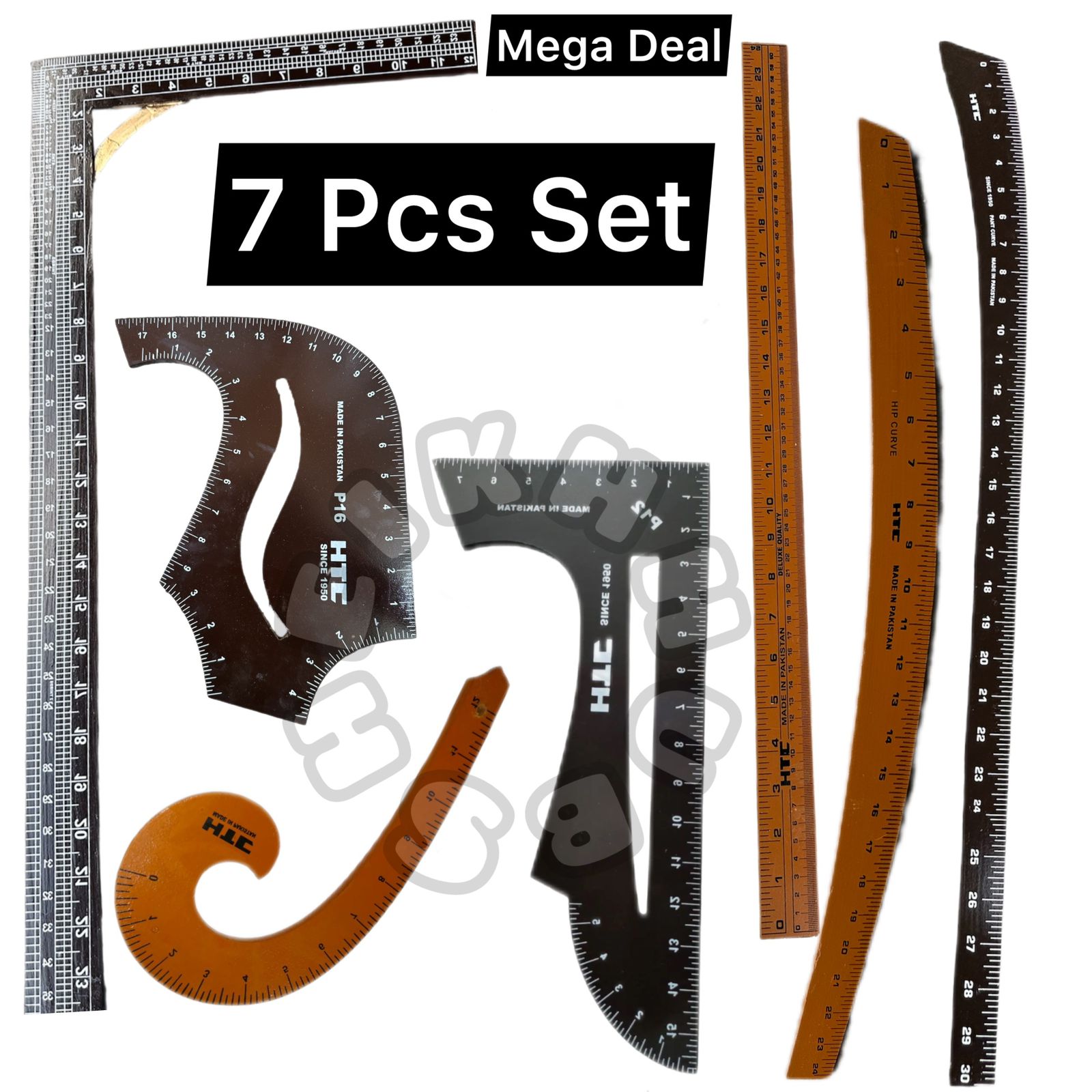 Wood Scale For Cutting 7pcs Set Full Suit Sewing Scales COMBO PACK L ...