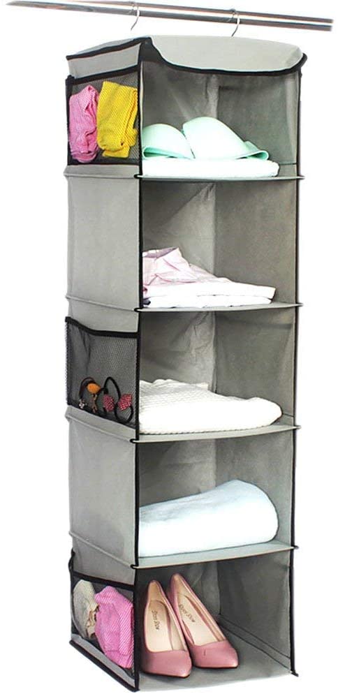 Closet Organizer Hanging Storage Bag Wardrobe Cloth Organizer 5/6 ...