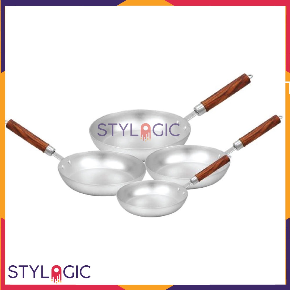 Sonex Super Fry Pan - Silver Steel - 50814 | Daraz.pk