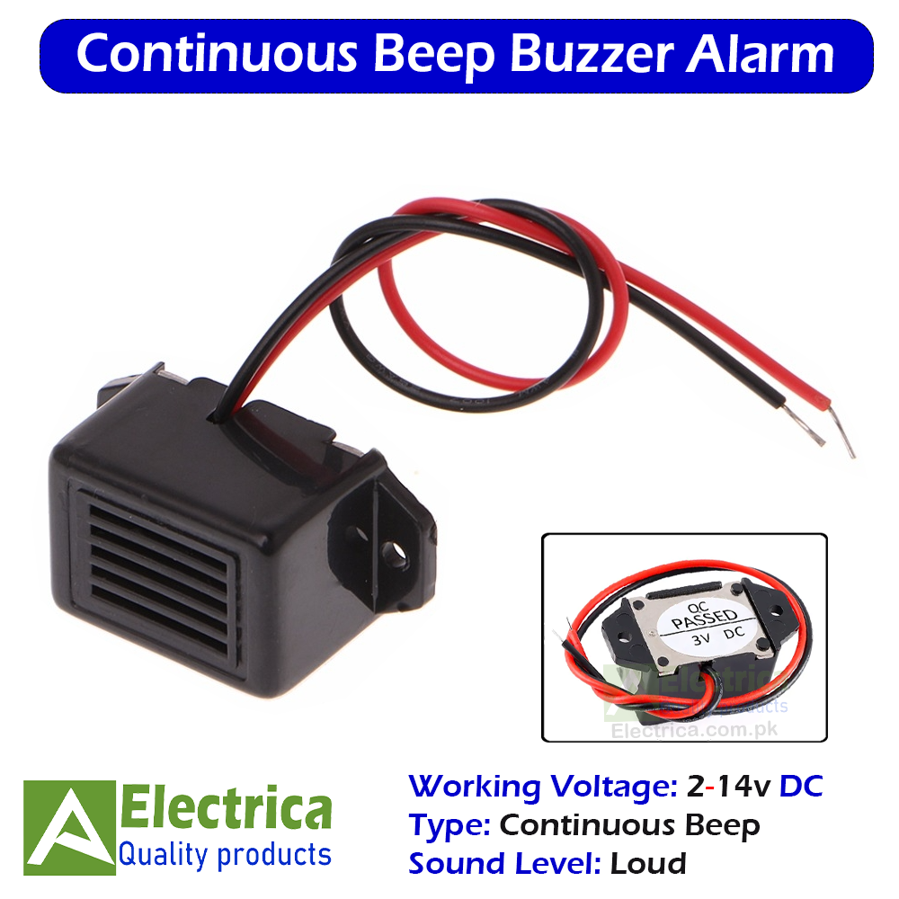 3v Loud Sound Continuous Beep Electronic Buzzer Alarm By Electrica ...