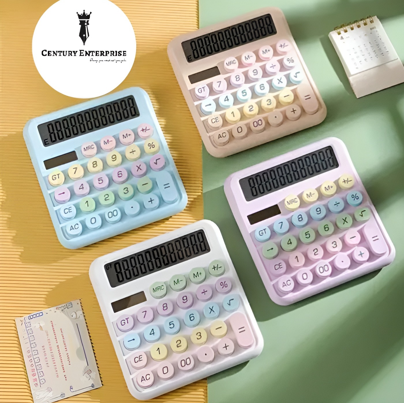 Unique Style Large Lcd 12 Digit Display Calculator with Round Keys For ...