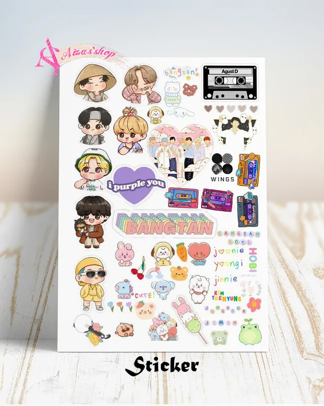 Bts uncut sticker sheet | Daraz.pk