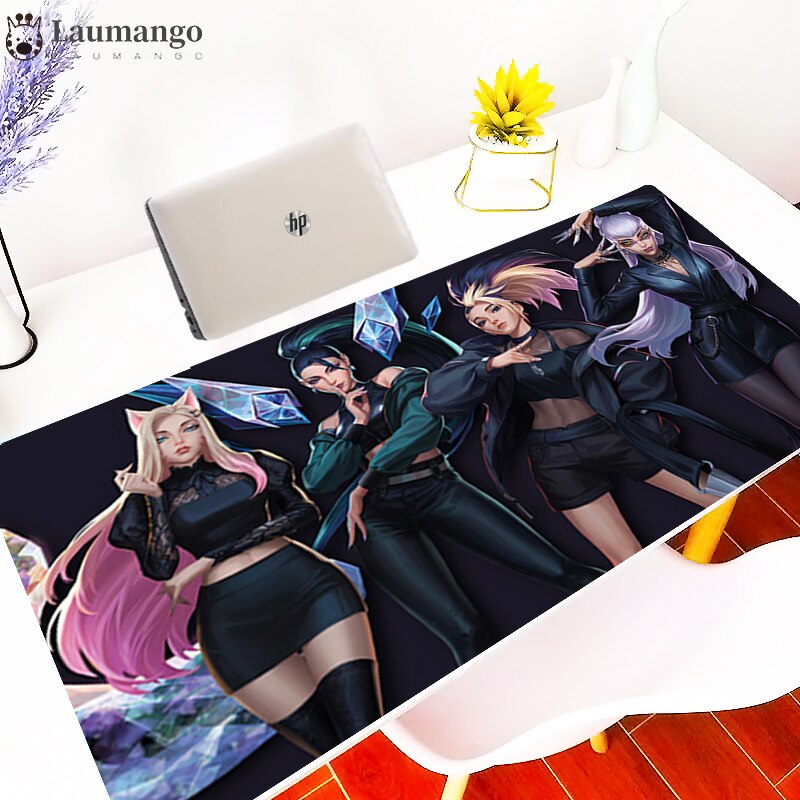 【3C VictoryEagle Store】Mouse Pad LOL KDA Large Gamer Kawaii Gaming Accessories Keyboard Rubber ...