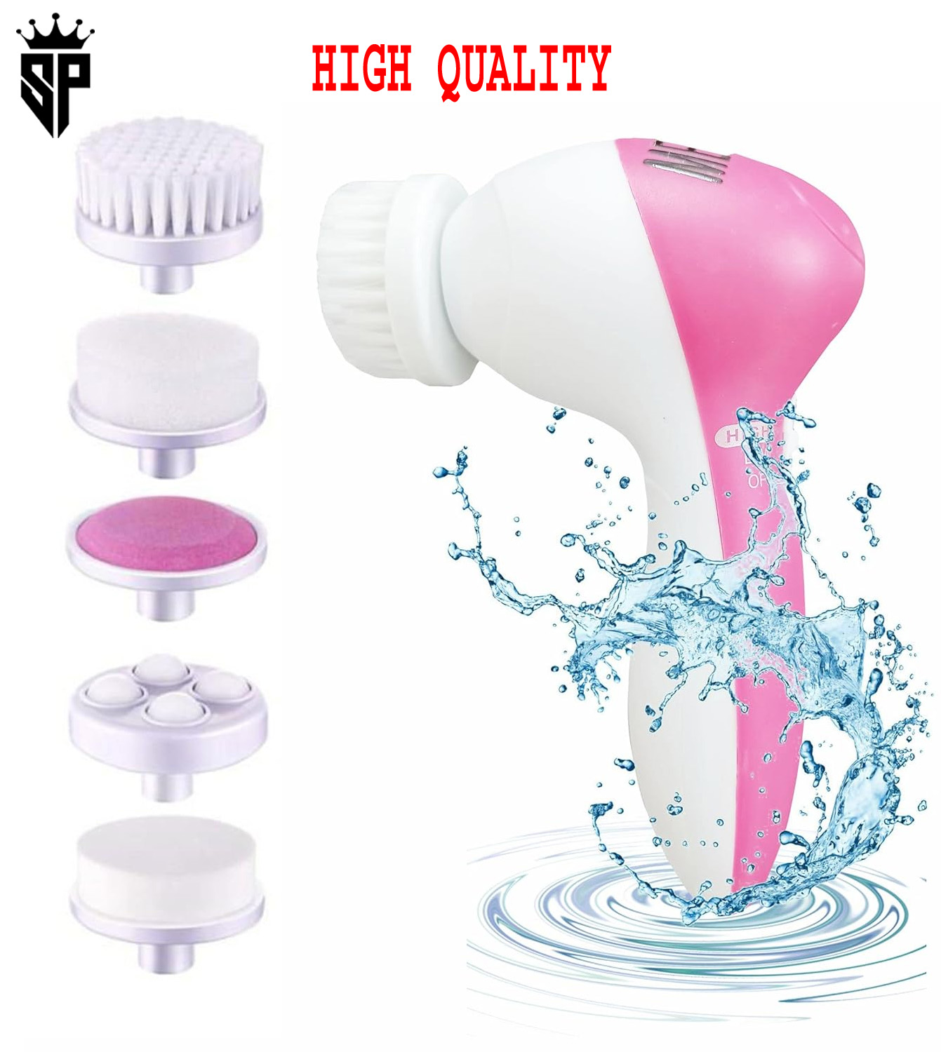 SP Dealz 5 in 1 Face Facial Exfoliator Electric Massage Machine Care ...