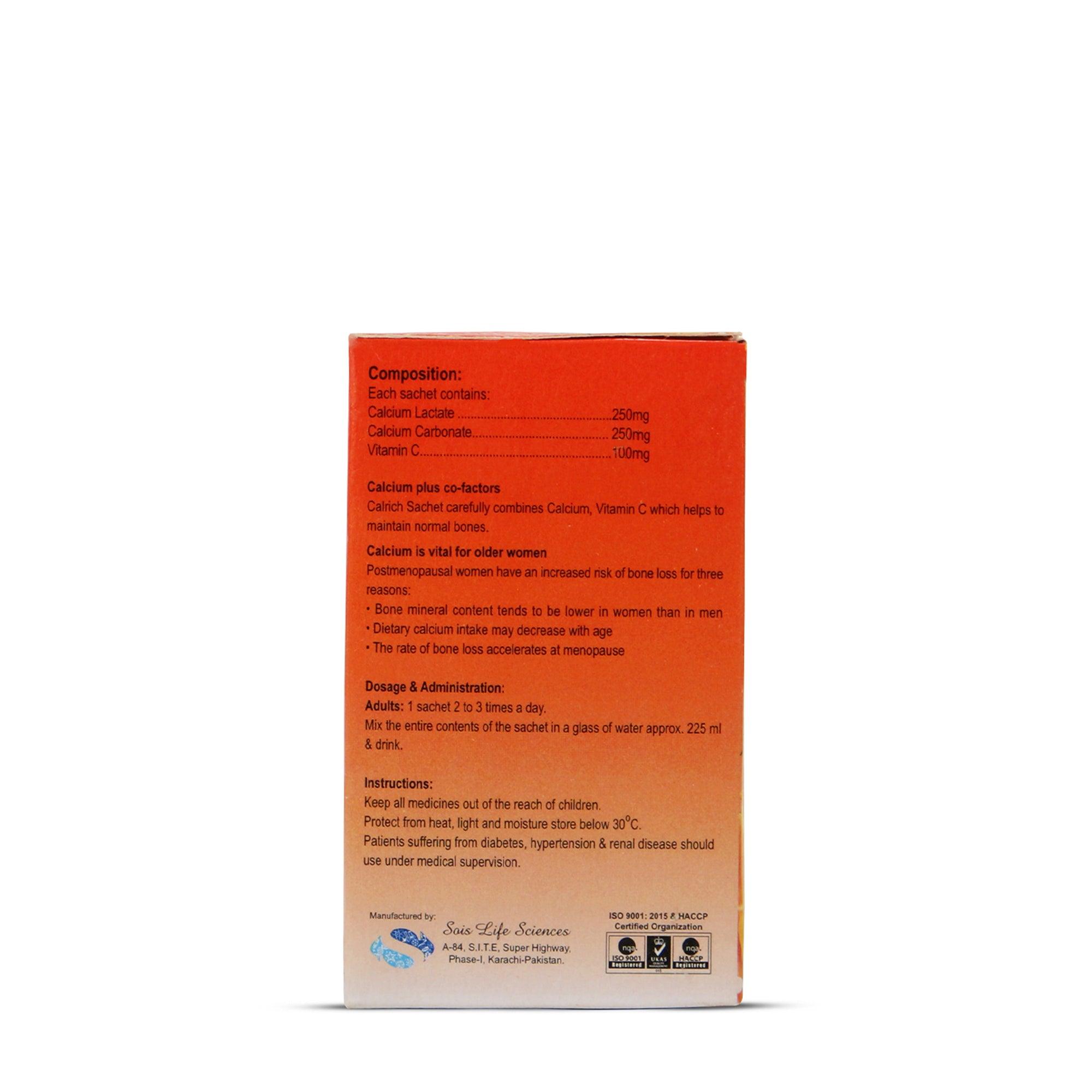 Calrich Sachet – Advanced Calcium, Vitamin D3 & Magnesium for Strong ...