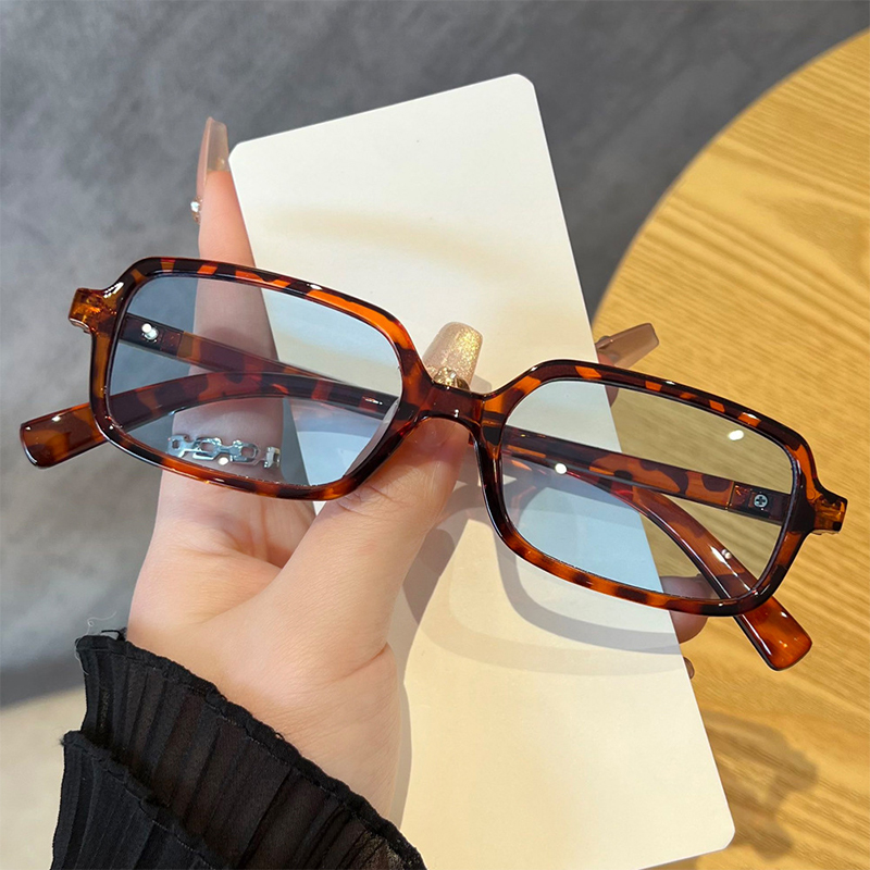 Women Vintage Small Square Frame Glasses Y2K Retro Harajuku Eyeglasses ...