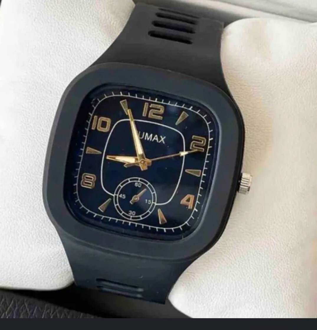 Stylish Rubber Strap Big Square Watch For Men and Women And boys Square ...