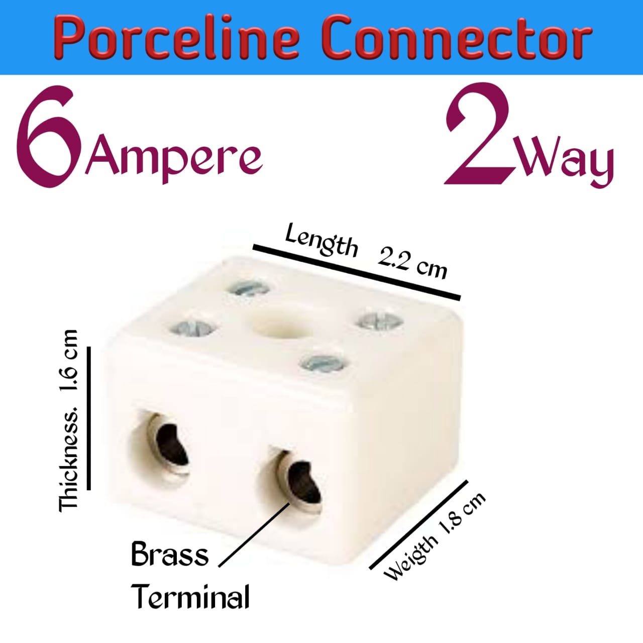Wire Connector, Joint wire Porceline Connector Dual Line Screw Barrier ...