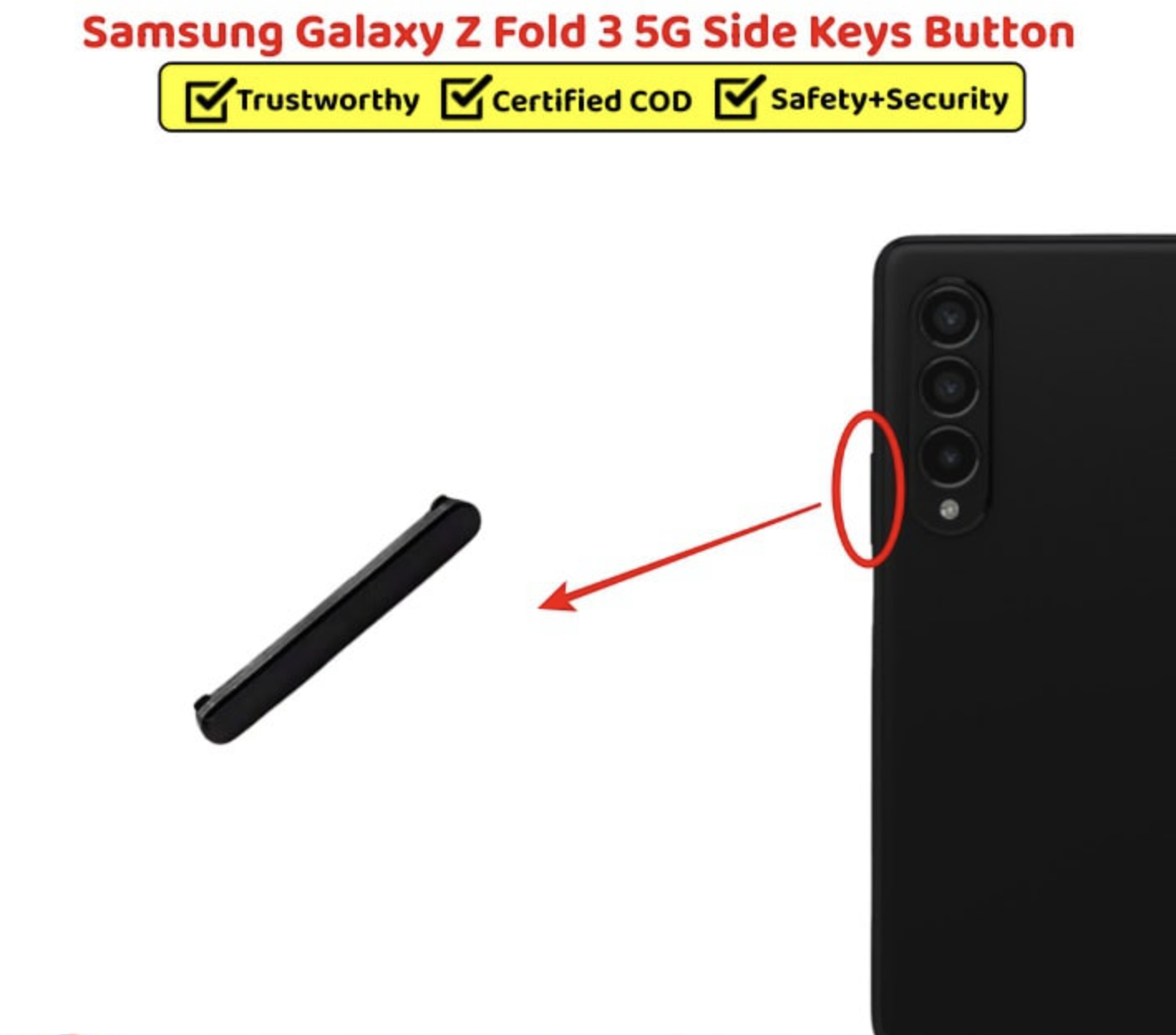 Samsung Galaxy Z Fold 3 5G Side Keys Power Volume Button | Top-Noch ...