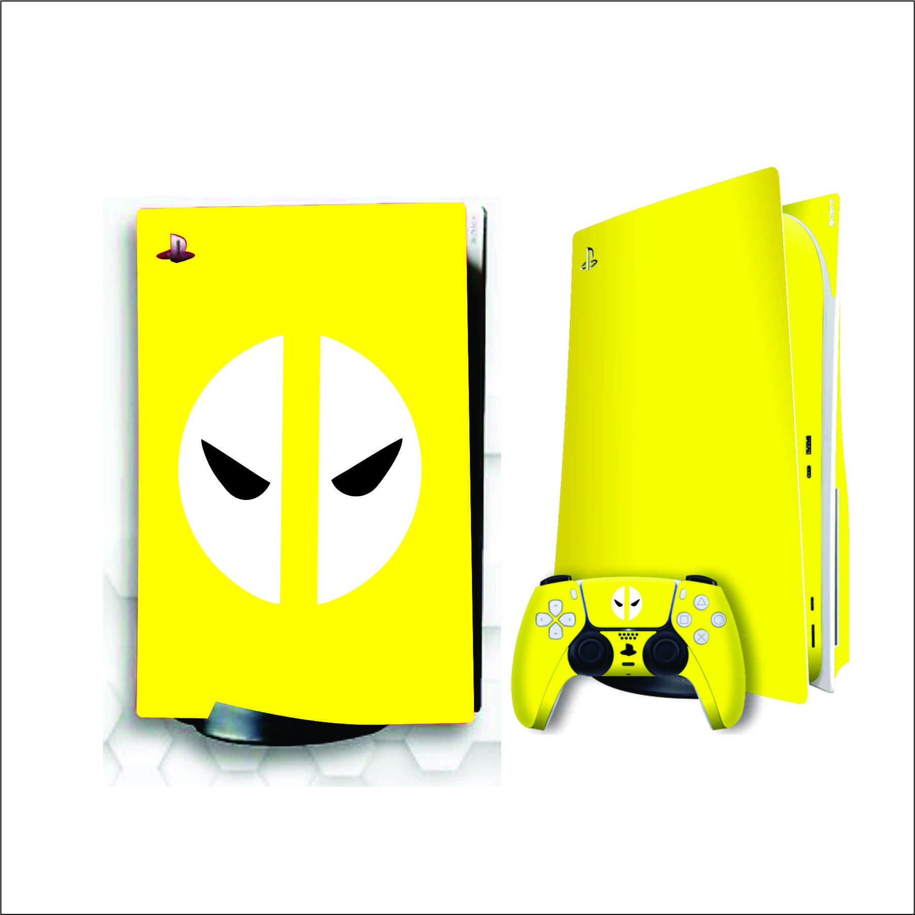 Sony Ps5 Disc Edition Dead Pool Design Skin with 2 Controllers ( just ...