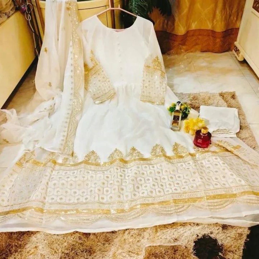 3Pcs Suit For Women/Designer Heavy Embroidered Dress For Girls/Eid ...