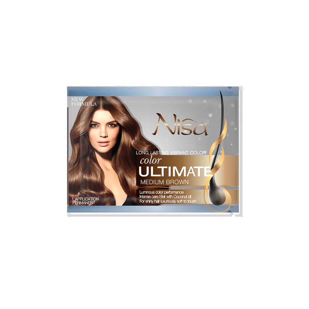 Nisa Ultimate Hair Color Sachet "Medium Brown" | Daraz.pk
