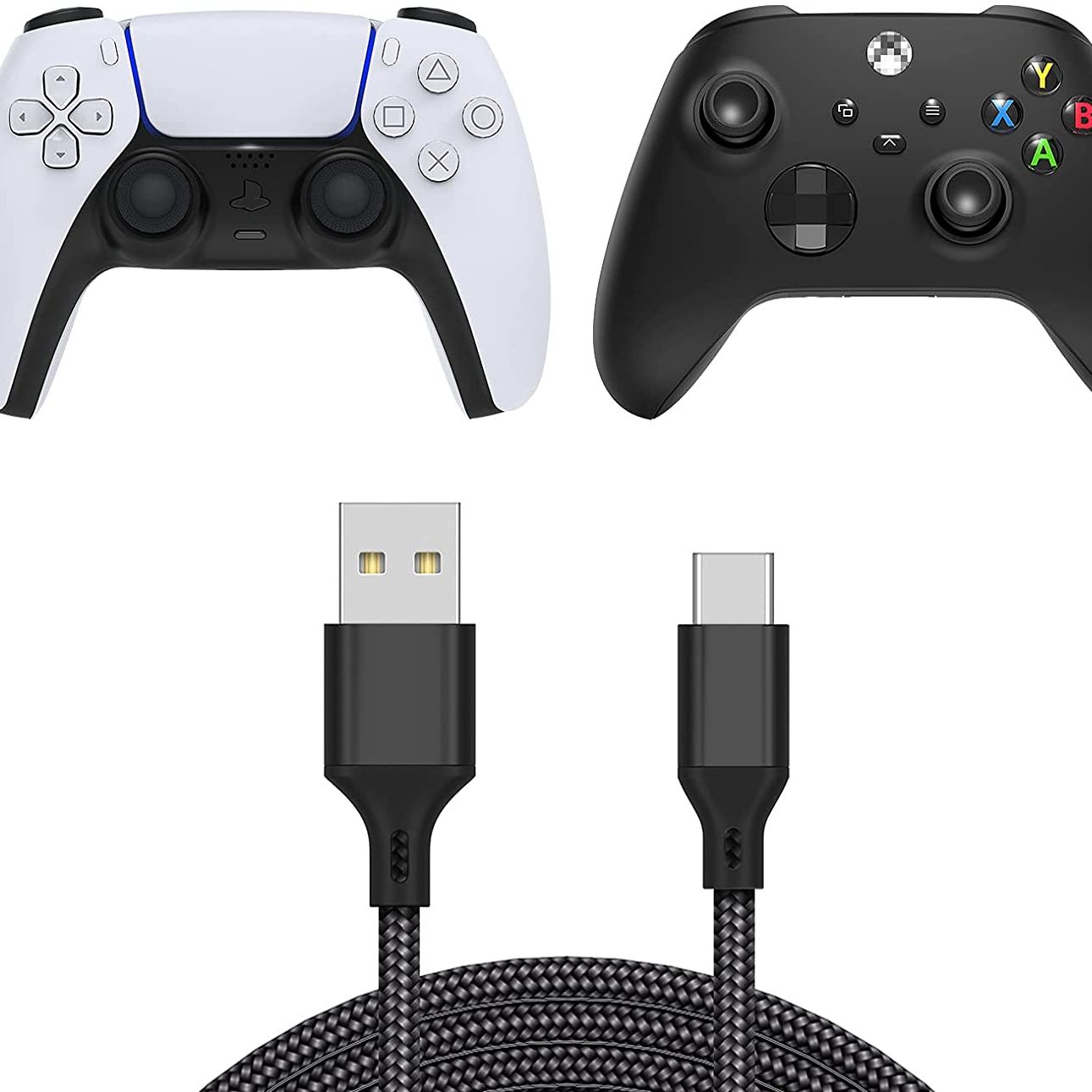 Charging Cable for Sony PS5 Dual Sense Controllers. Xbox Series X ...