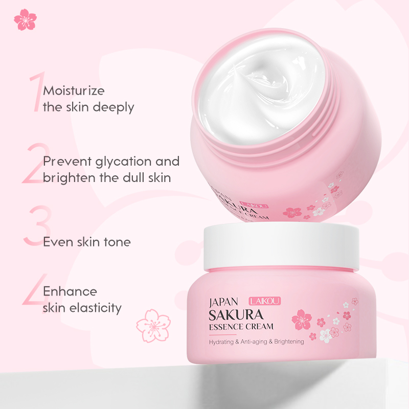 LAIKOU Japan Sakura Essence Cream Moisturizing Anti-aging Nourishing Skin Rejuvenate Facial ...