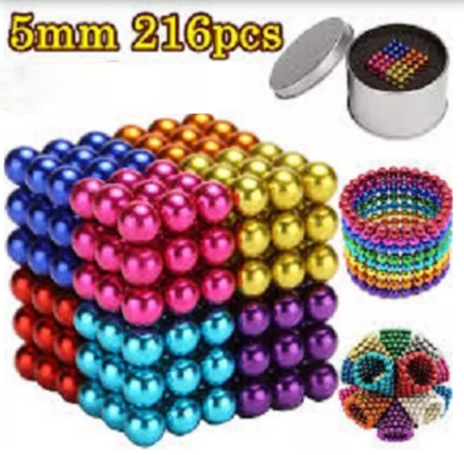 Pack of 6 Pcs - Buzzing Magnet Ball Set Toys for Kids and Boys - Golden ...
