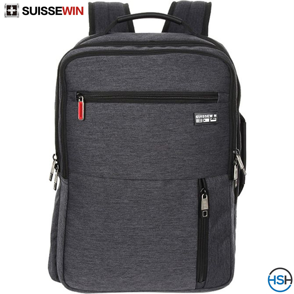 SUISSEWIN Multifunctional Laptop Backpack 15.6 Inches with Side Handle ...
