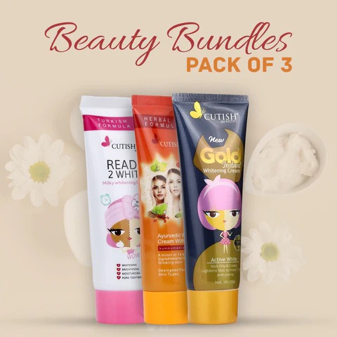 Cutish Beauty Bundle Milky Whitening Cream, Ayurvedic Whitening Cream ...