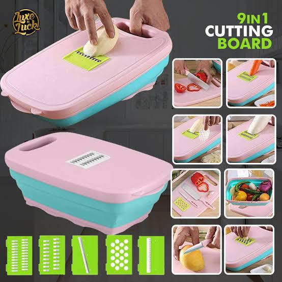 DLD Kitchen 9-in-1 Multifunctional Cutting Boards for Kitchen ...