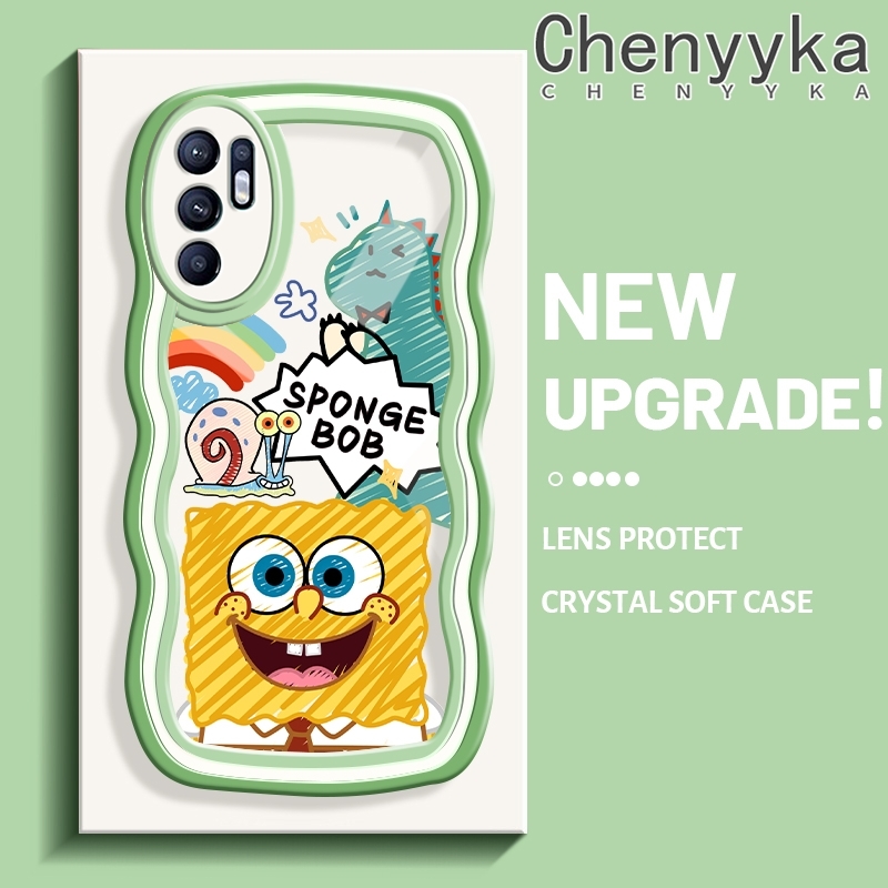 chenyyka For OPPO Reno 6 4G Case Cartoon SpongeBob And Dinosaur ...