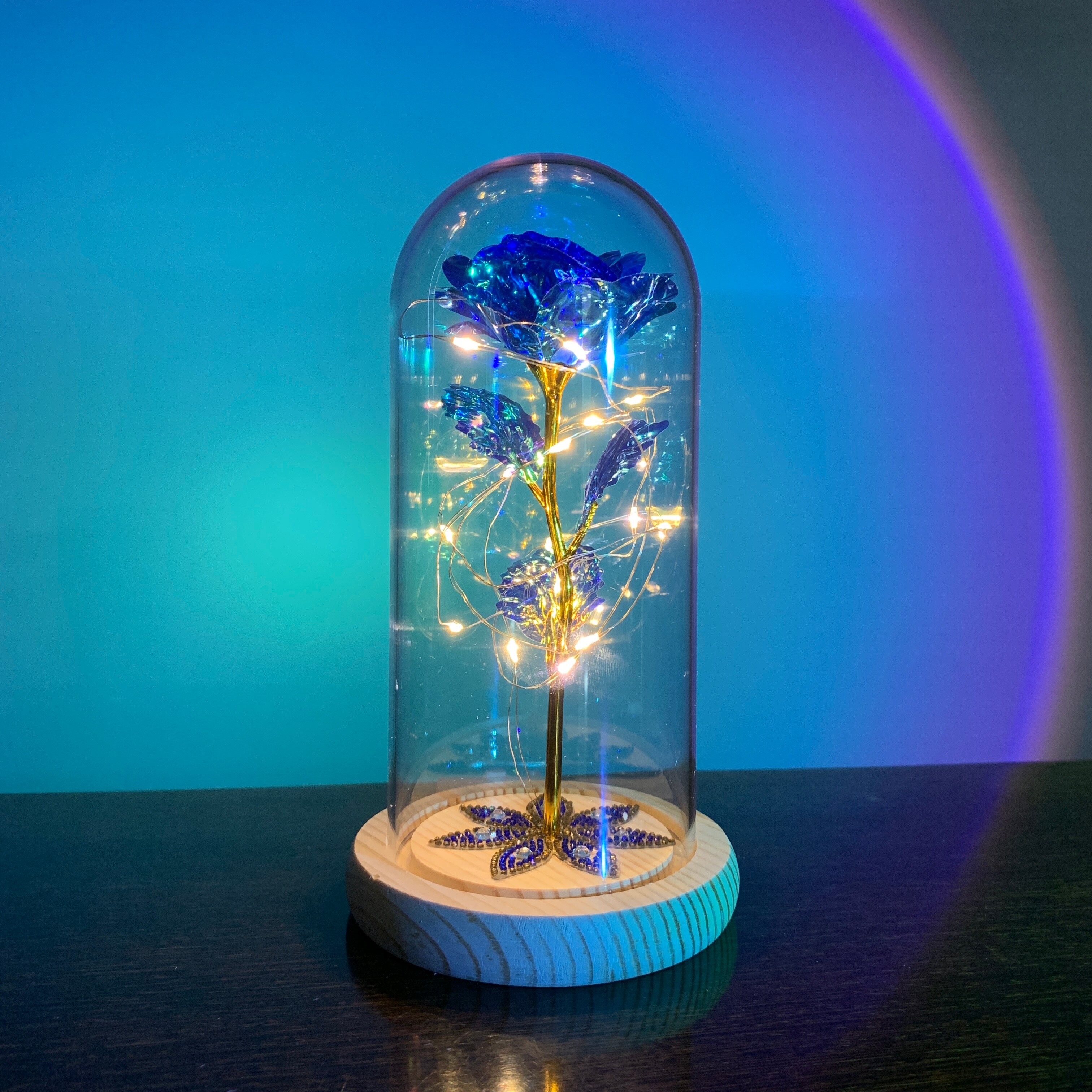 Flower Beauty And The Beast Led Eternal Rose In Christmas Artificial ...