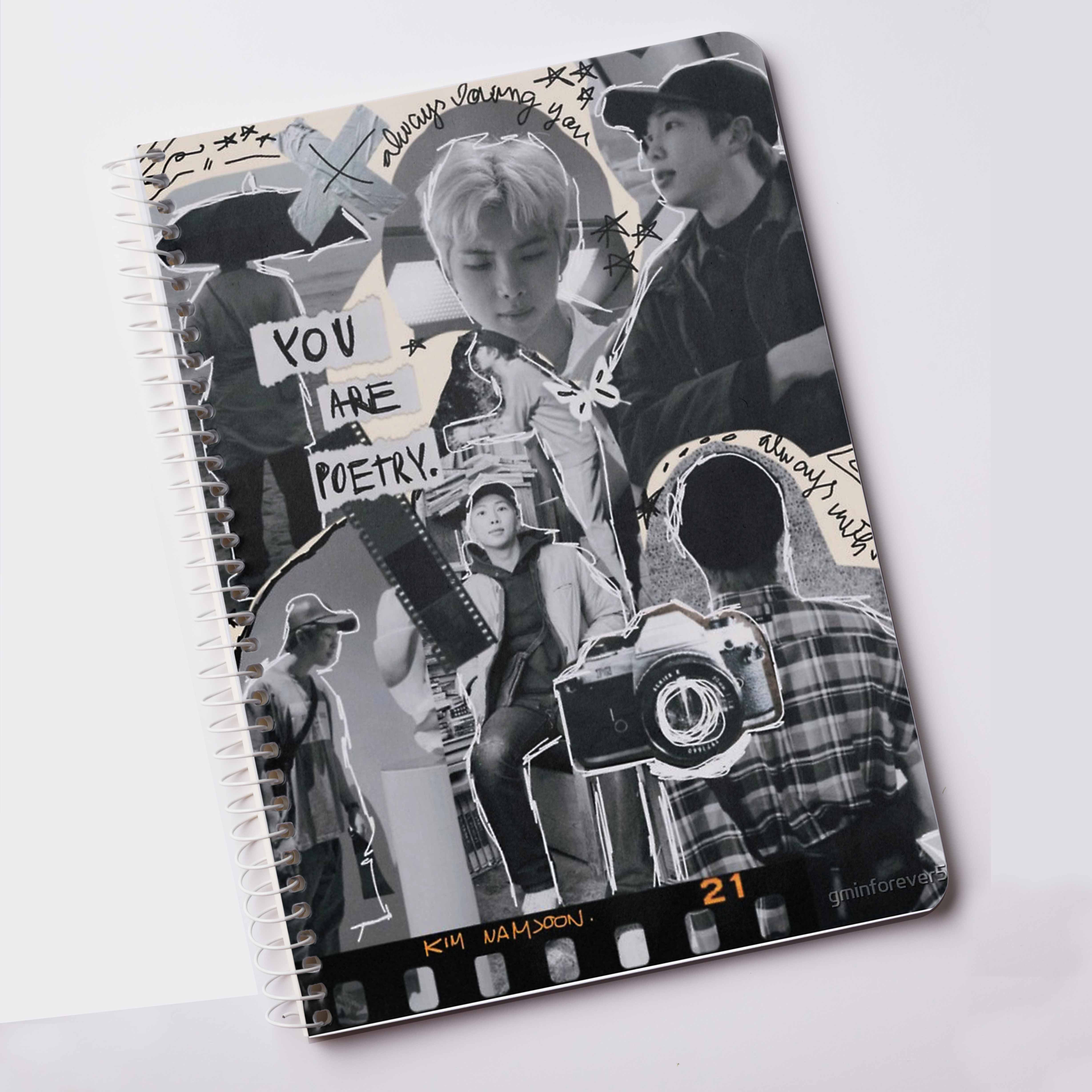 Kim Namjoon Notebook BTS Member KPOP Army Printed Notepad | Daraz.pk