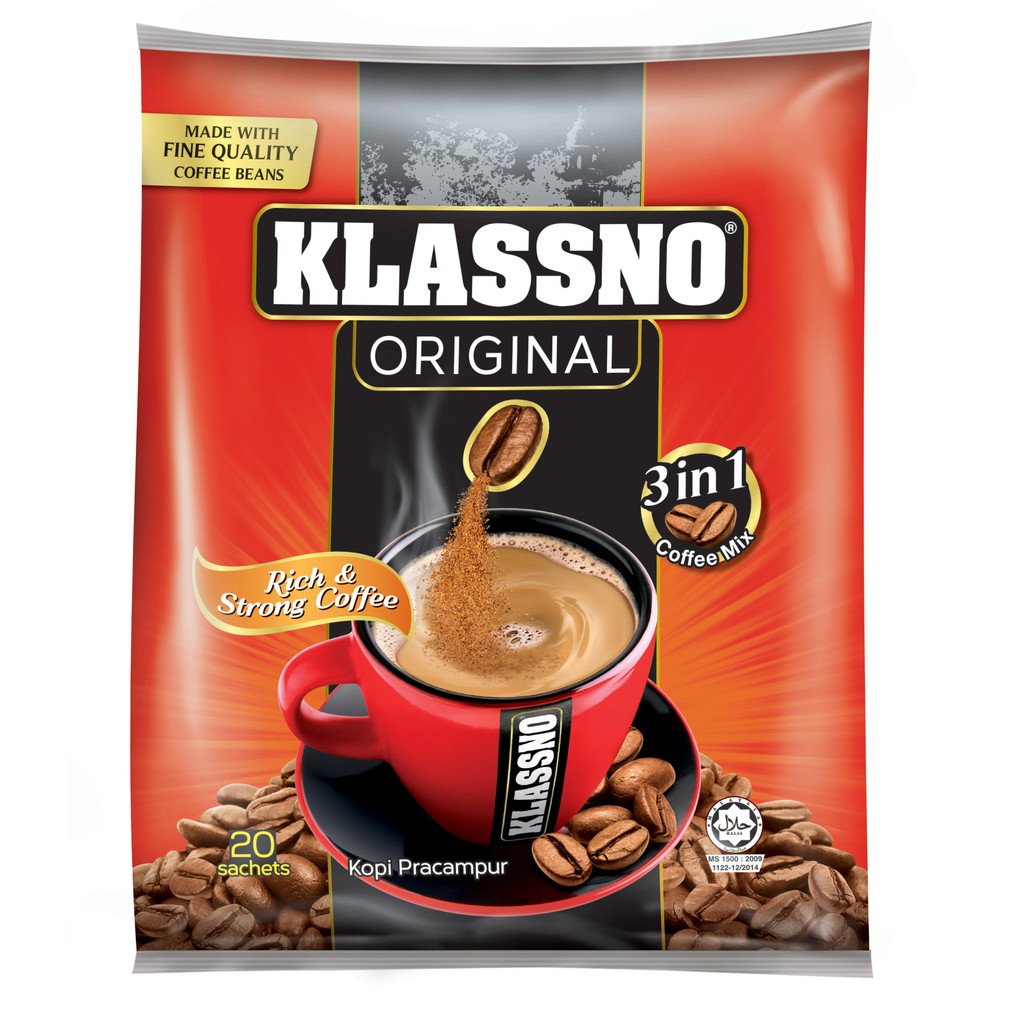 Klassno 3 in 1 Coffee mix - Original -20g x 20 sachets (Imported ...