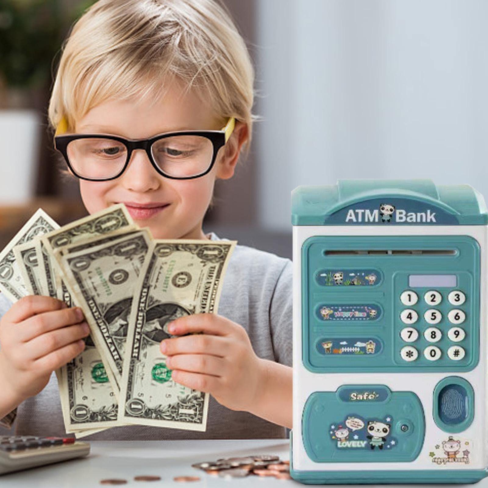 ATM Machine, Piggy Bank, Electronic ATM Machine, Money saving Box for ...