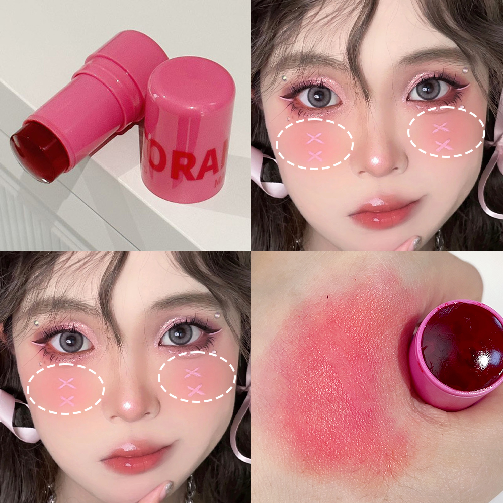 Waterproof Jelly Blush Stick Multi-function Cheek Lip Tint Makeup ...