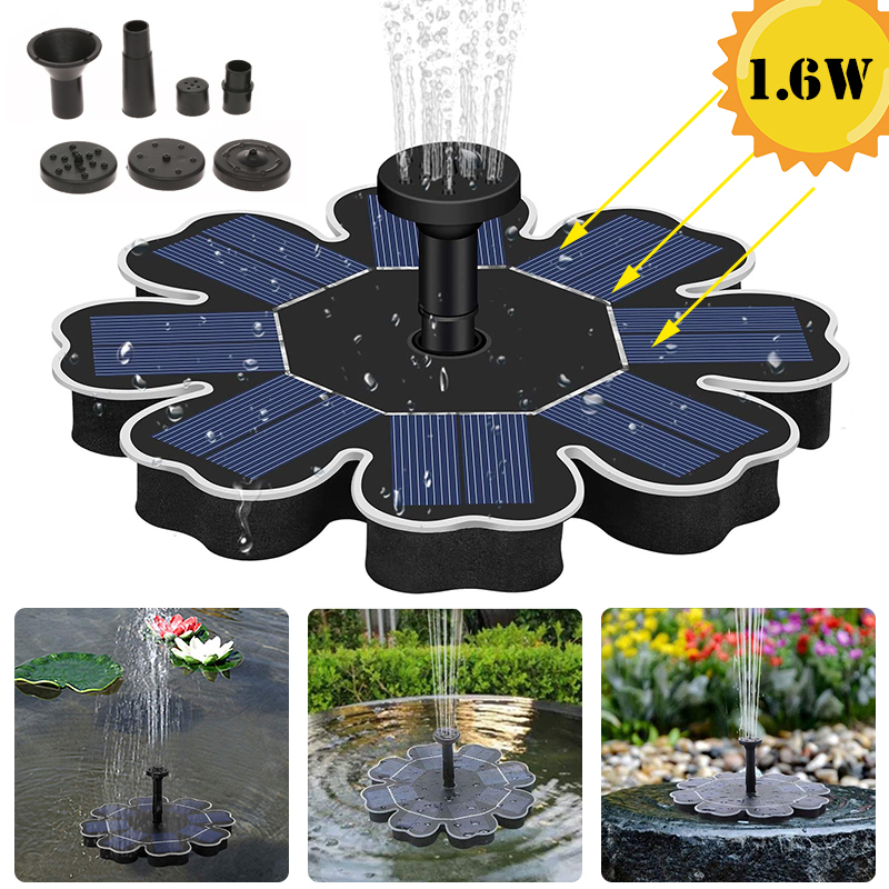 Solar Powered Garden Fountain Pump - Garden Design Ideas