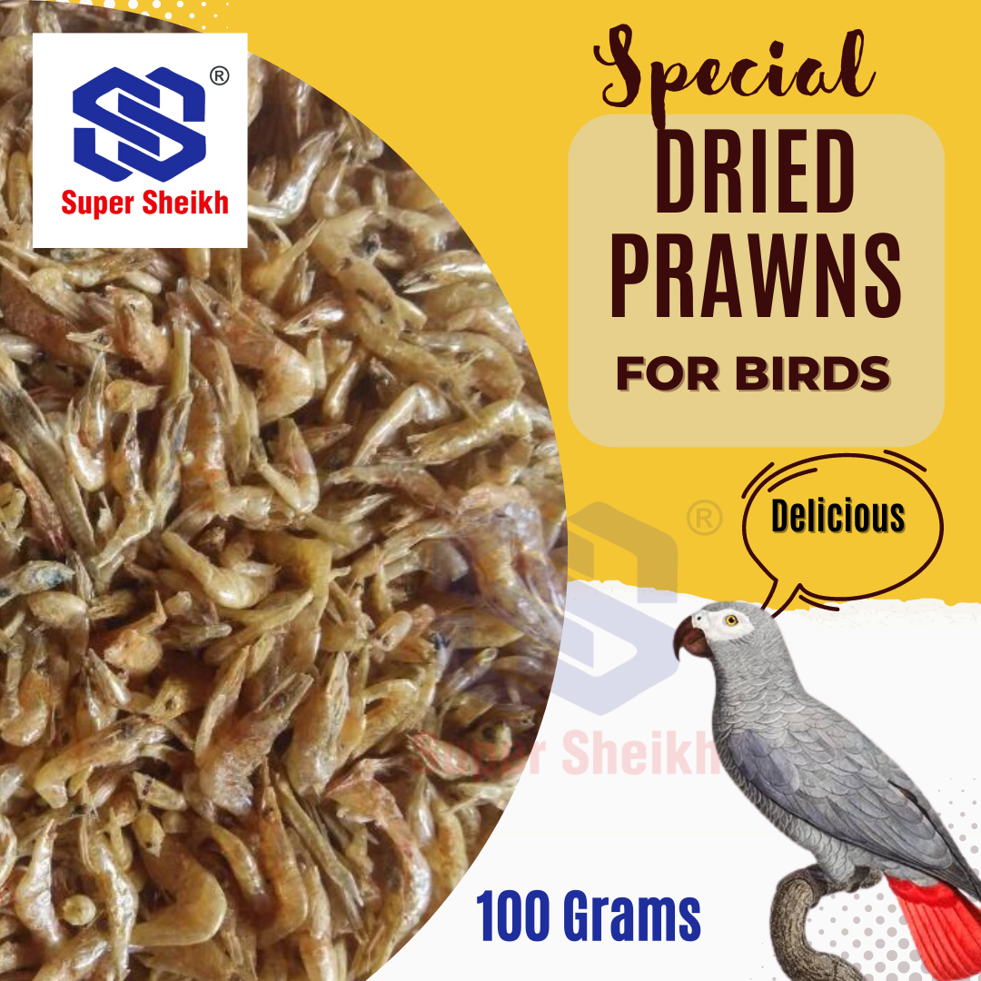 100Grams Premium Dried Prawns (Jheenga) For Birds For Parrots Finches ...