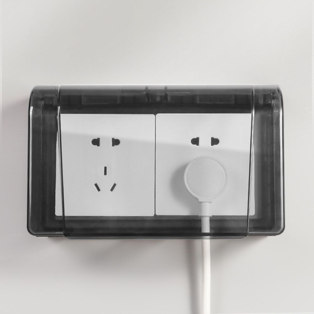 New PS Plastic Splashproof Box Self-adhesive Thickened Outlet Socket ...