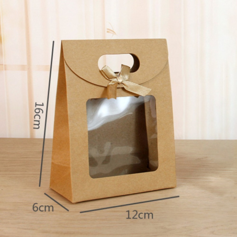 Practical Paper Gift Packaging Bag with Handle Square Shape Paper Bag ...