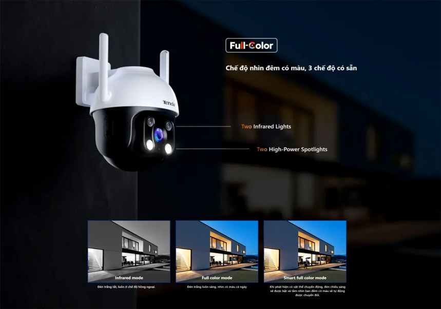 TENDA CH3 | WIFI CAMERA PTZ FULL COLOR day night full color | Daraz.pk