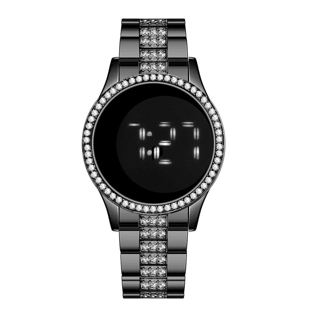 Luxury Touch Screen LED Digital Watch Women Watches Diamond Casuals ...