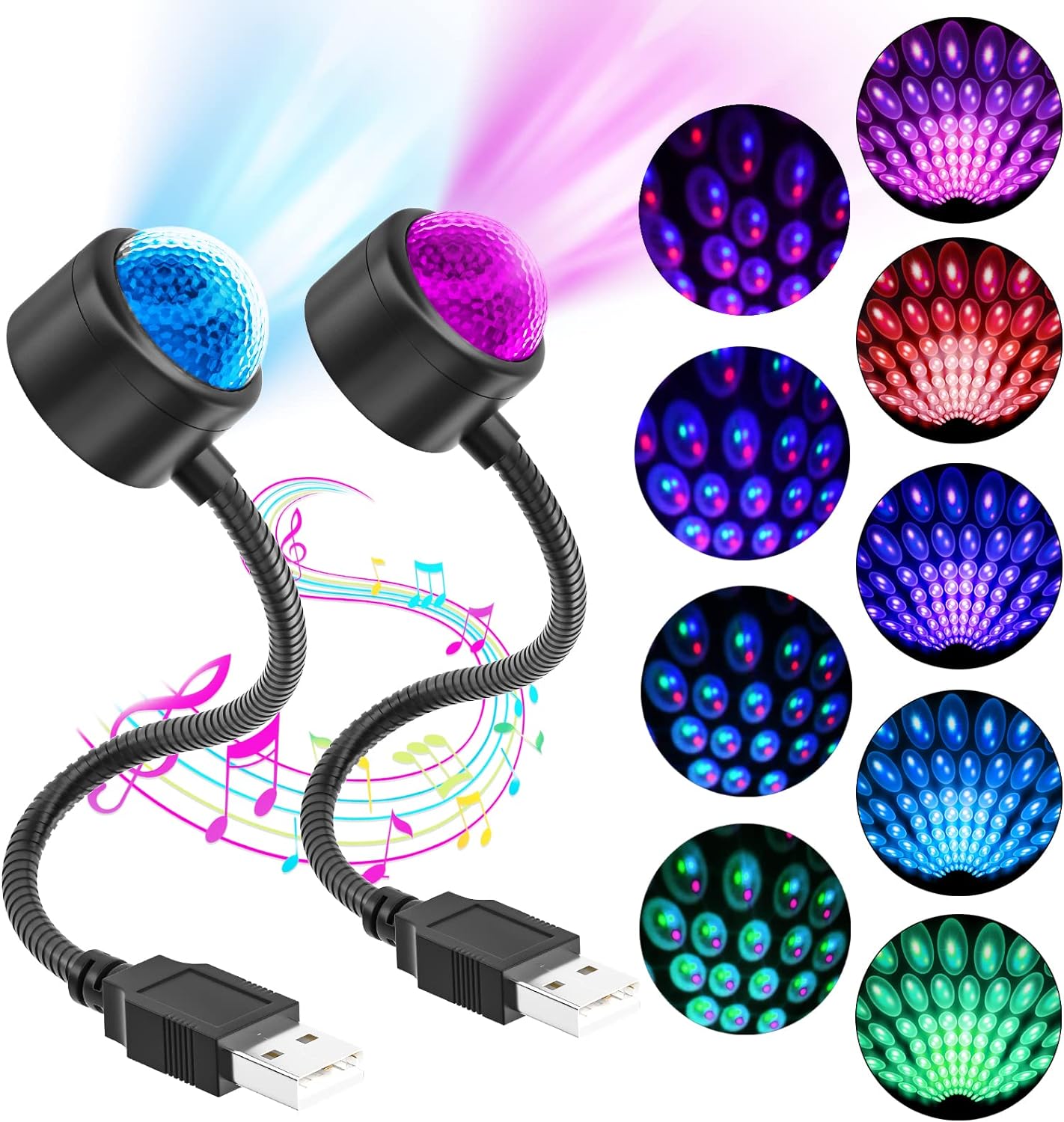 Colorful LED Car Roof Star Night Lights Mini LED Projector Light ...