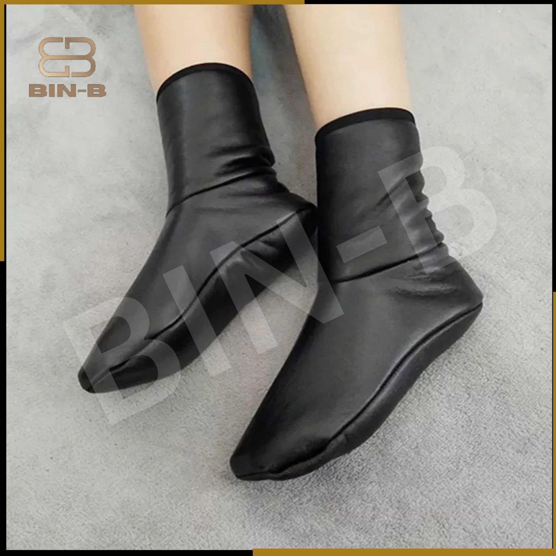 BIN-B Winter Warm socks Leather for Womens Thermal Floor Socks Moza ...