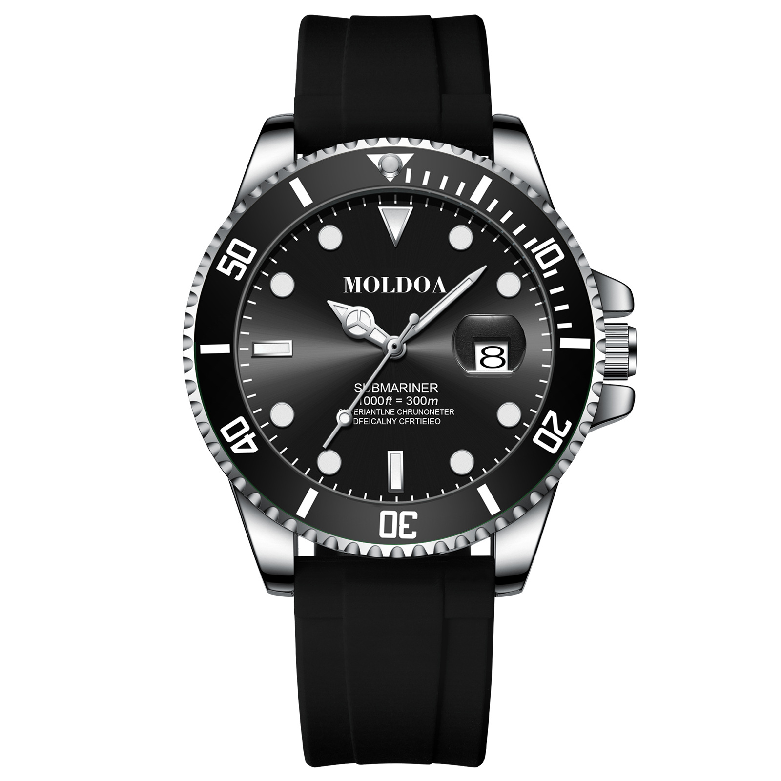 Moldomore green water ghost imitation mechanical watch hollow watch men ...