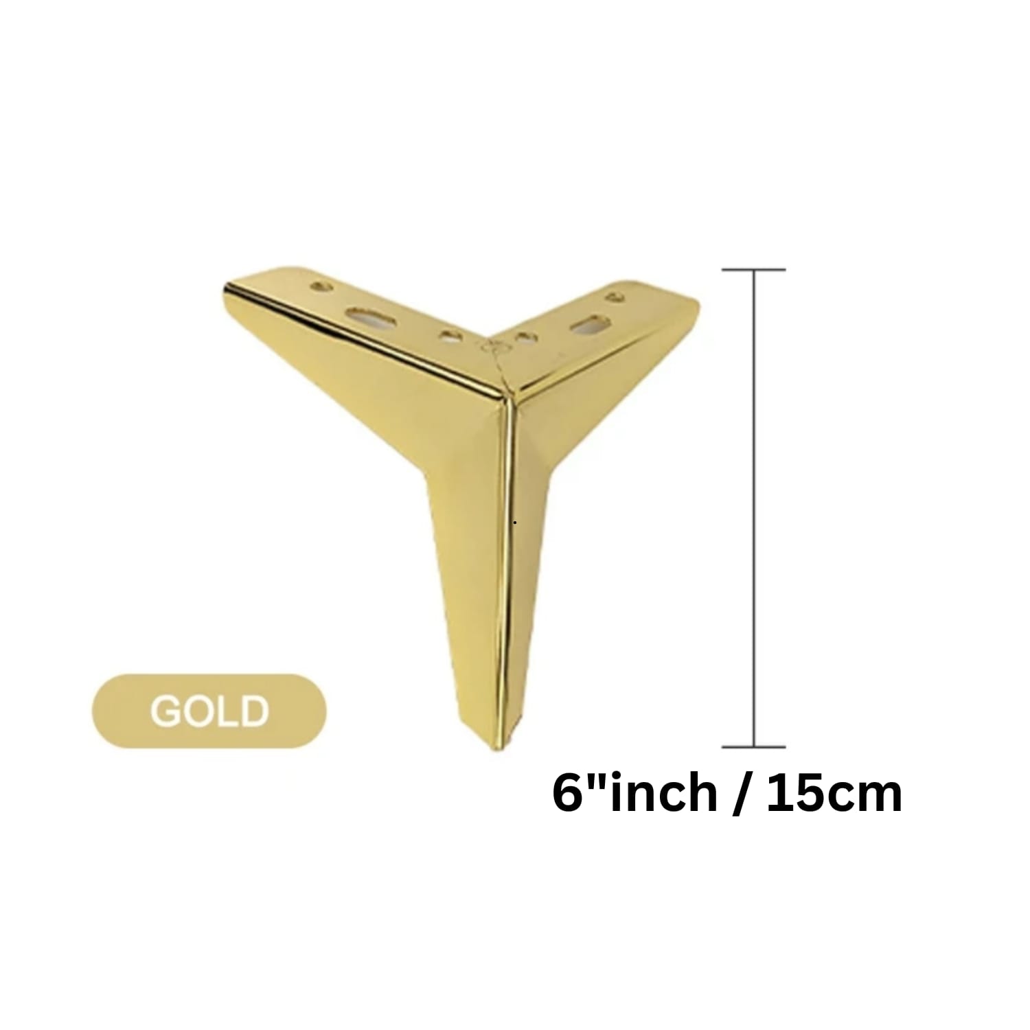 Triangle Metal Sofa Legs 5inch & 6inch, Furniture Replacement Legs ...