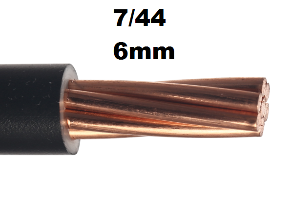 Electric wire 7/44, 6mm single core, Full Gauge, Black Color | Daraz.pk