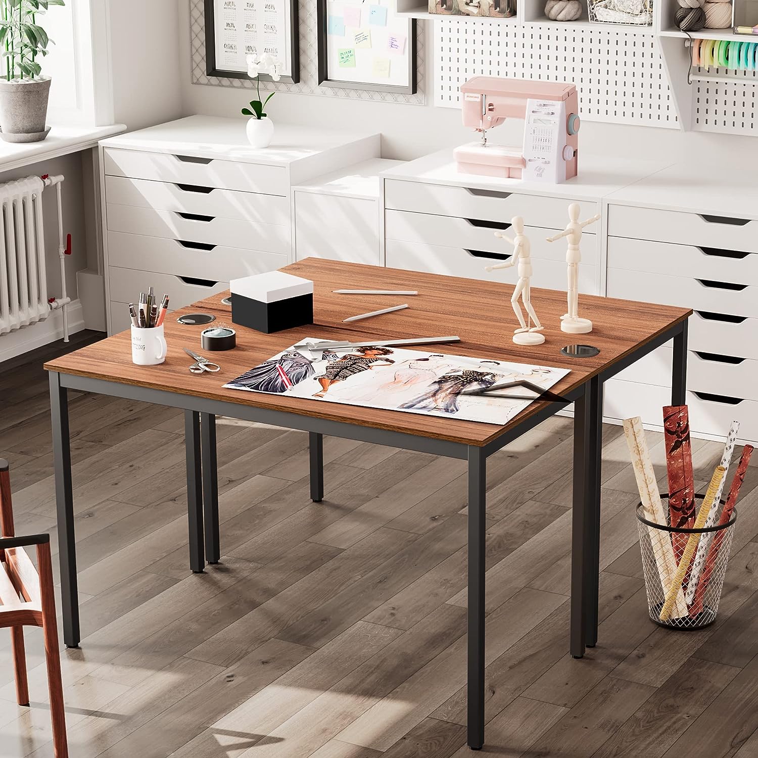 Large L-Shaped Computer Table - Modern Home Office Work Study Desk with ...