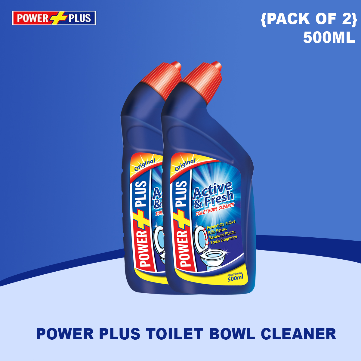 Toilet Cleaner - Bathroom Cleaner - Toilet Bowl Cleaner - Power Plus Toilet Bowl Cleaner 500ml ...