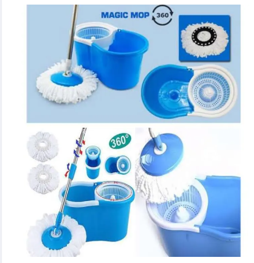NEW SYTLISH ROYAL SPIN MOP PLASTIC SPINNER WITH TWO MOP HEAD | Daraz.pk