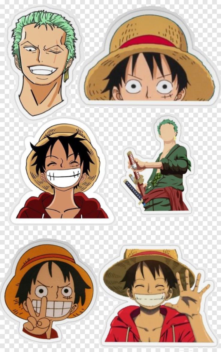 One Piece A5 uncut Anime Stickers, Luffy Straw Hat Pirates Monkey D ...