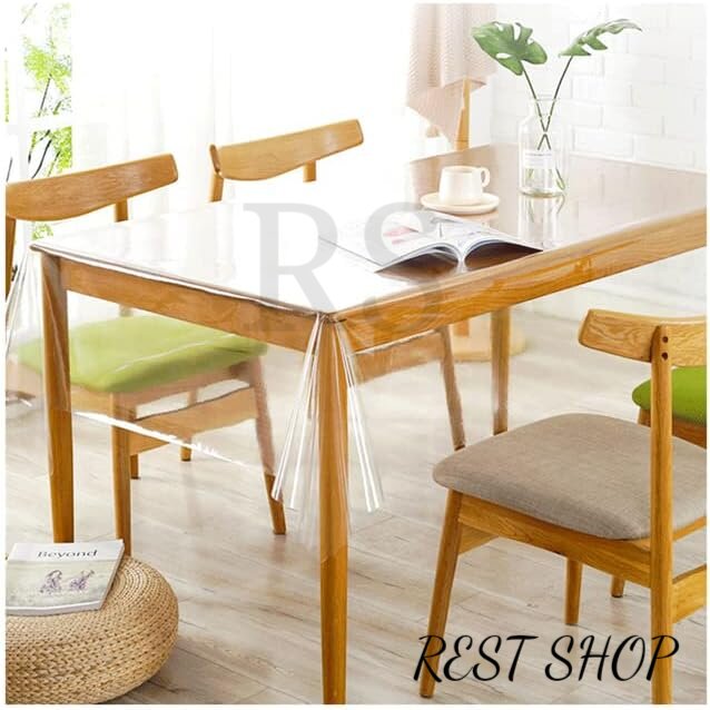 PVC Transparent Clear Dining Table Cloth / Cover Plastic Table Cover ...