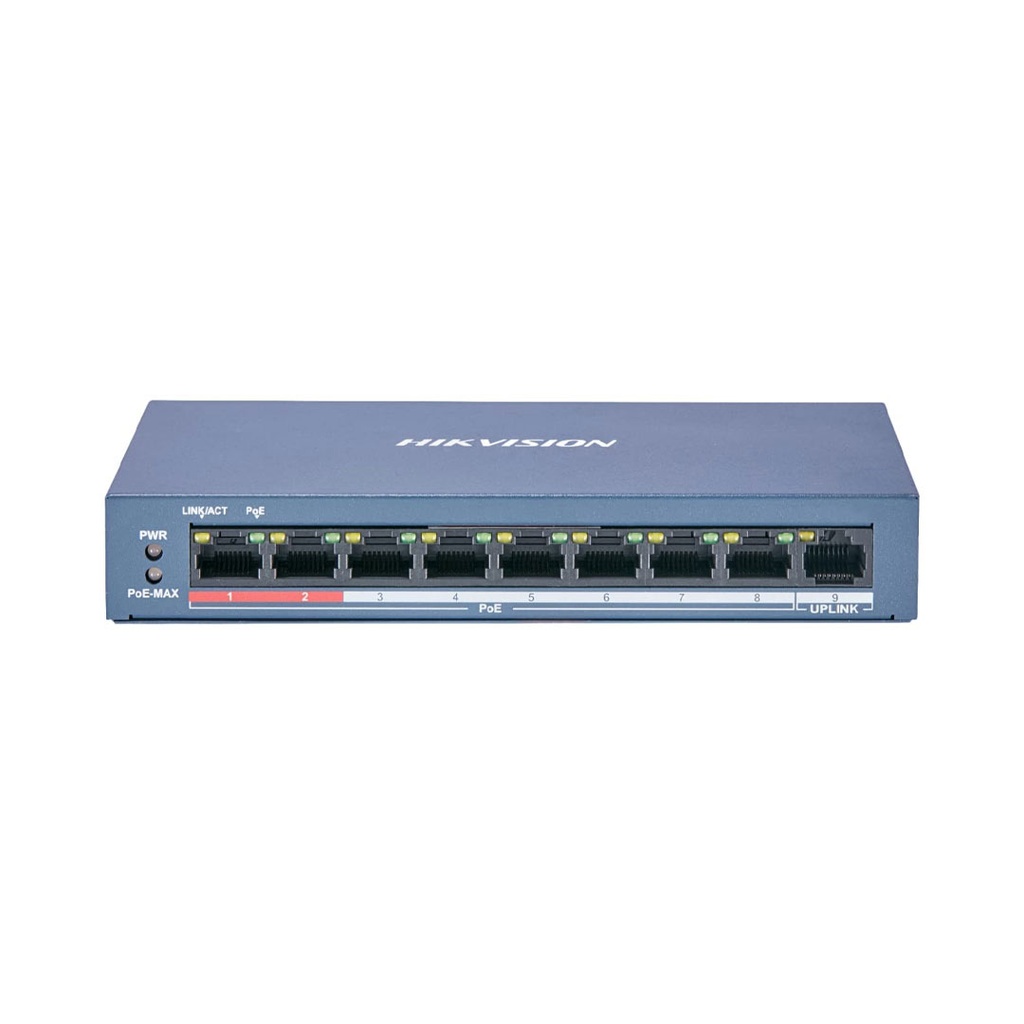 HIKVISION 8 Port POE Switch DS-3E0109P-E With 1 uplink 100MBs Unmanaged ...