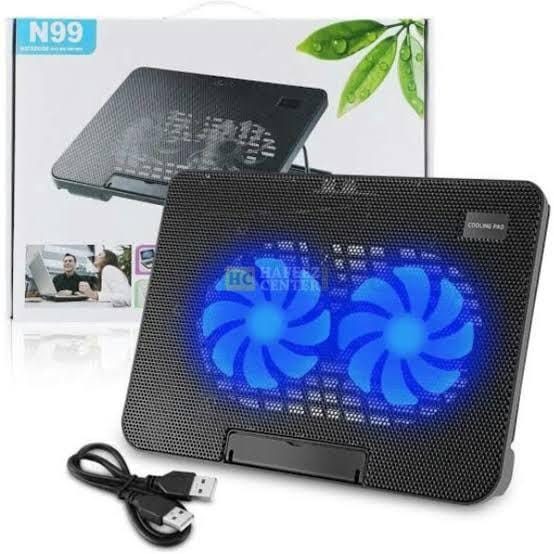 Speed-X N99 Stand 2 Fan Cooling Pad With Two USB & Light | Daraz.pk