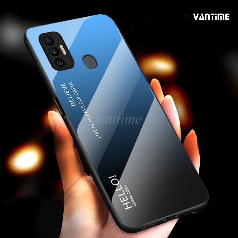 Vantime for Tecno Spark 7T / Spark 7 Case Gradient Phone Back Hard ...